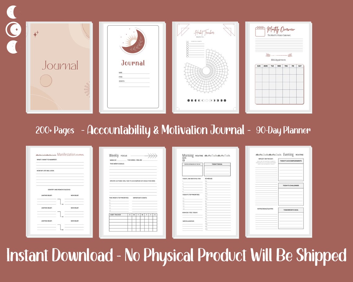 Accountability Planner - Etsy