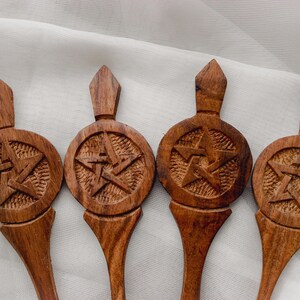 Wood Pentacle Spoon Altar Spoon Wiccan Witchcraft - Etsy