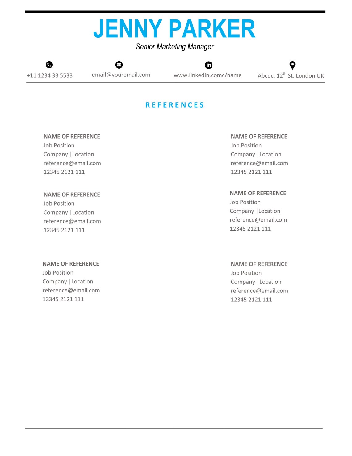 Standard Resume | Professional Resume Template | Modern Resume | CV ...