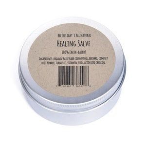 All Natural Healing Salve Skin Balm in 4 Oz Tin With Organic Fair Trade ...