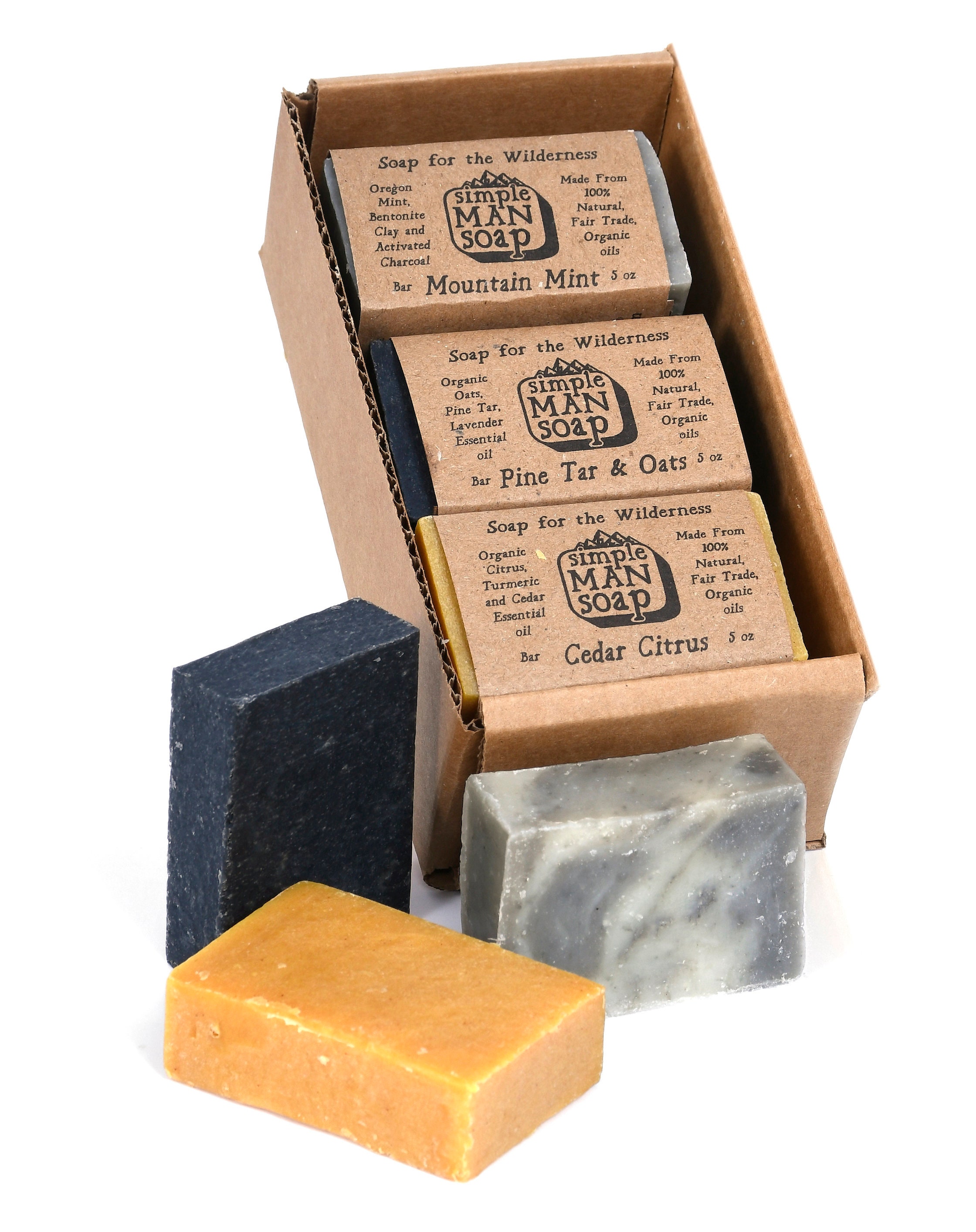 Men's Bar Soap, Pine Tar and Oats, Cedar Citrus, Mountain Mint All ...