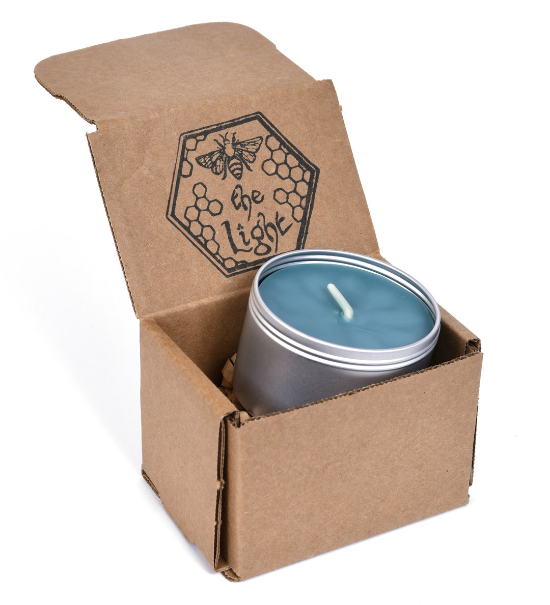 Pure Beeswax Camping Candle in 7 Oz Metal Tin With All Natural Bug ...