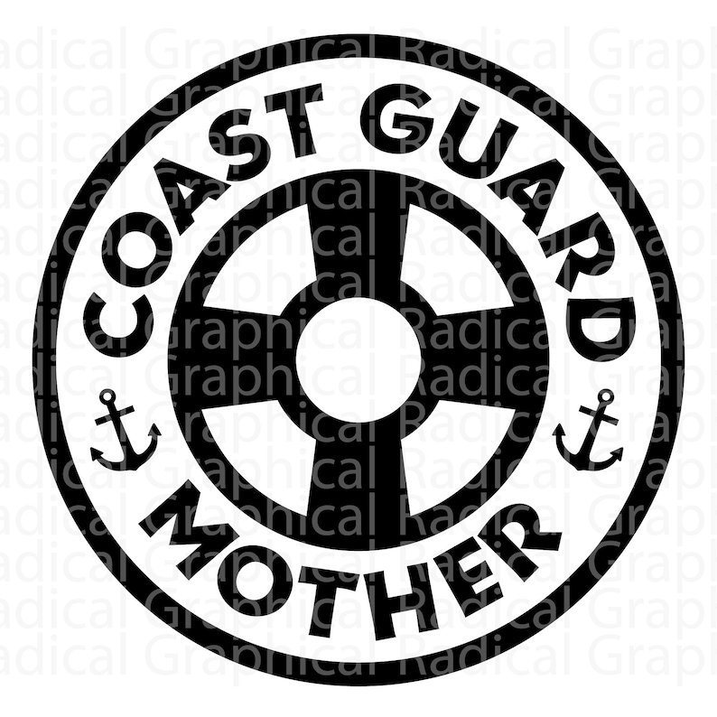 FAMILY Coast Guard Mom Badge | SVG PNG File | Instant Digital Download ...