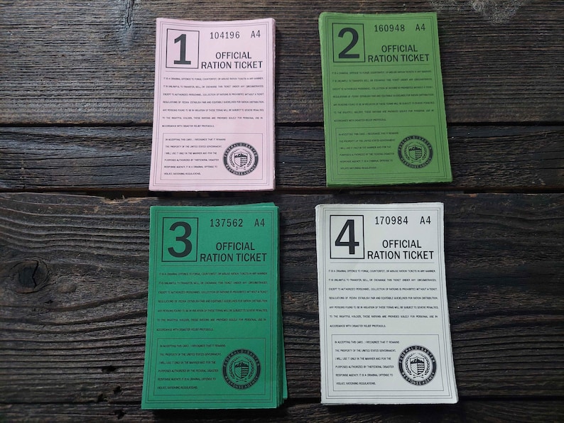 FEDRA Ration Cards | the Last of Us | Cosplay Props - Etsy