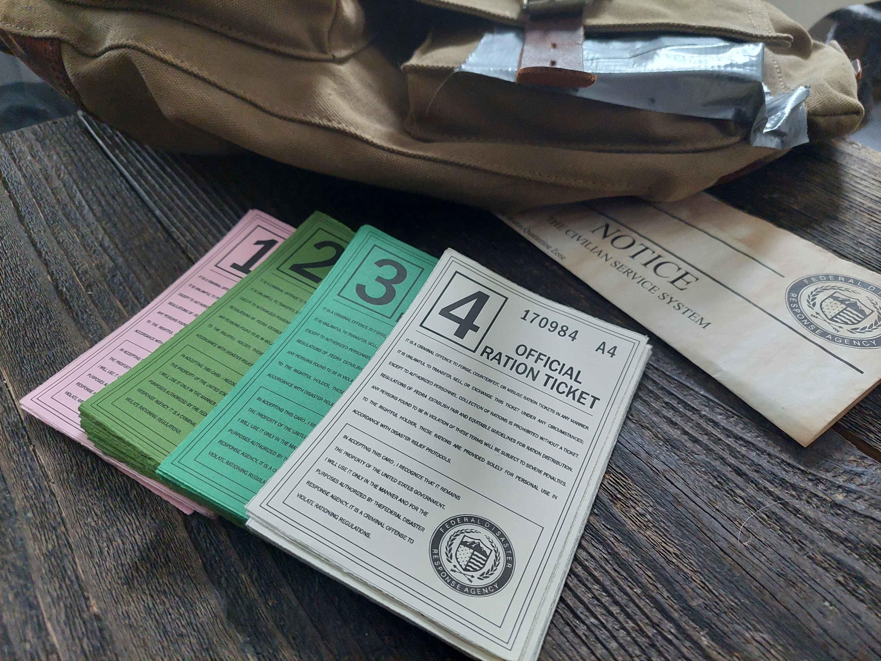 FEDRA Ration Cards | the Last of Us | Cosplay Props - Etsy