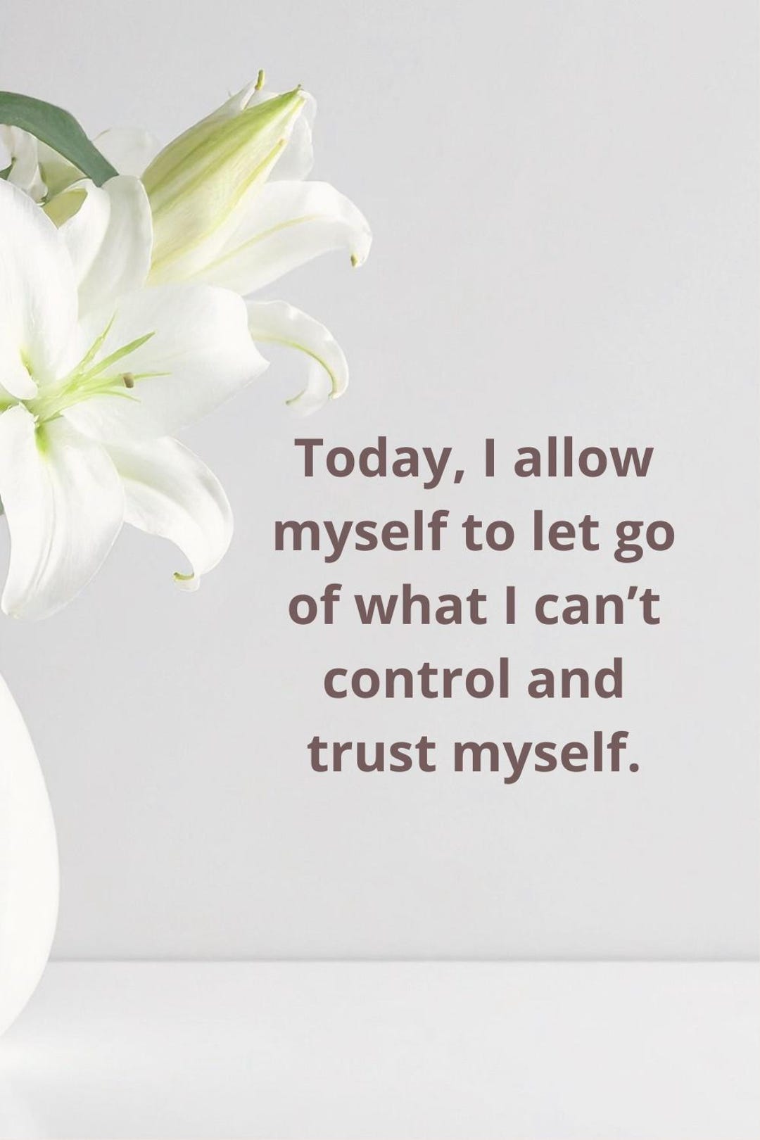 Today I Let Go – Self Trust Printable | Letting Go Affirmation ...
