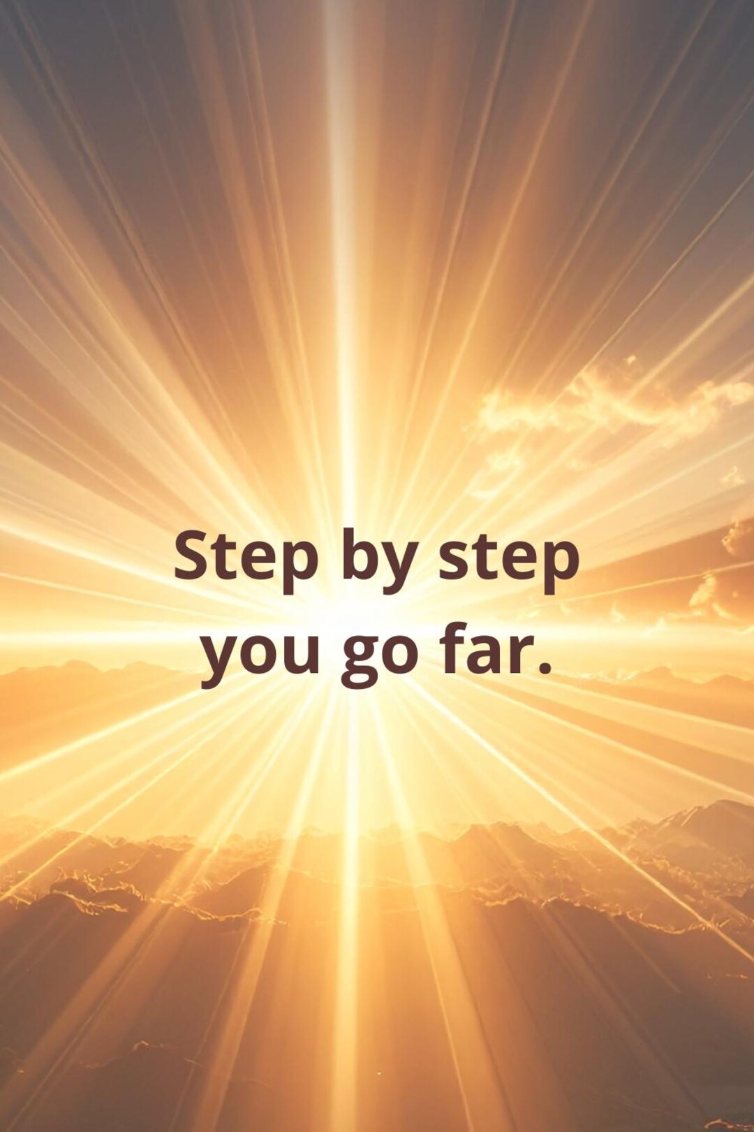 Step by Step You Go Far Printable | Progress Motivation Quote ...