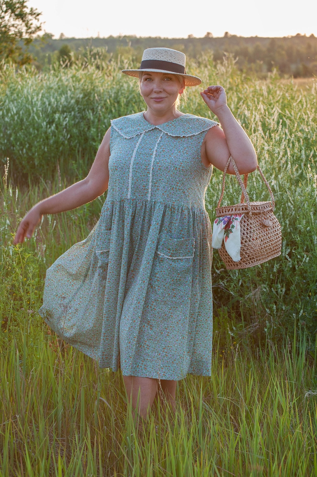 Whimsical Cottage Core Vintage Dress - Boho Womens Clothing. - Etsy