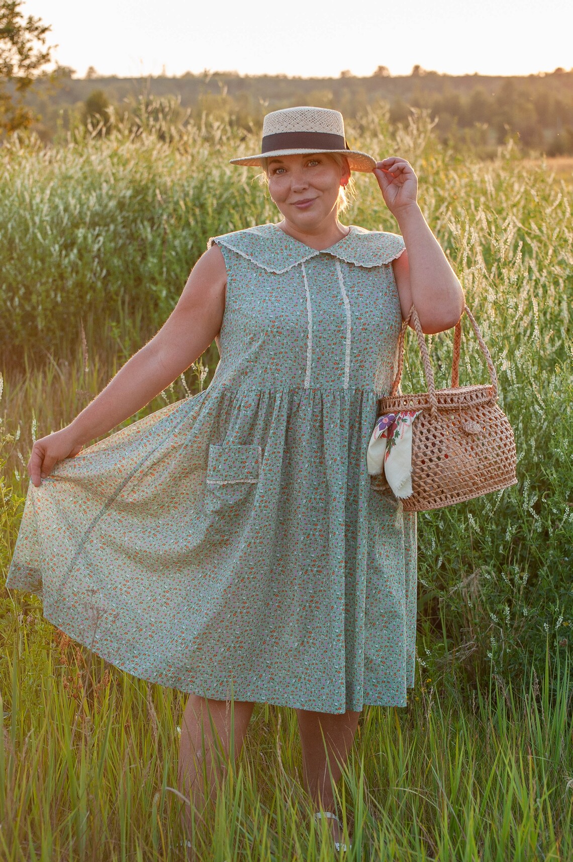 Whimsical Cottage Core Vintage Dress - Boho Womens Clothing. - Etsy