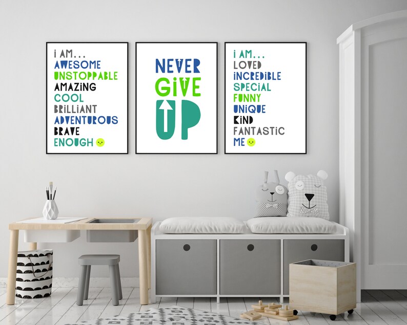 PRINTABLE Classroom Encouragement Quote Poster Set Kids | Etsy