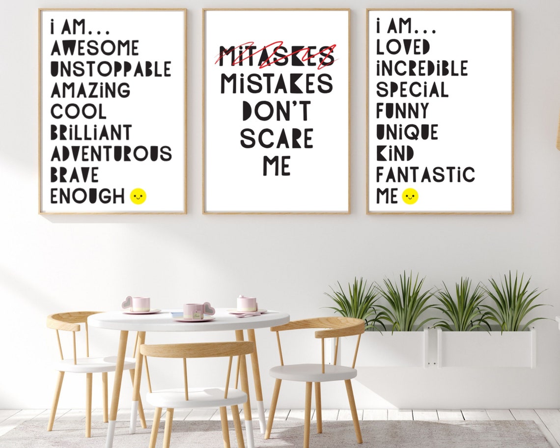 Positive printable art kids classroom posters homeschool | Etsy