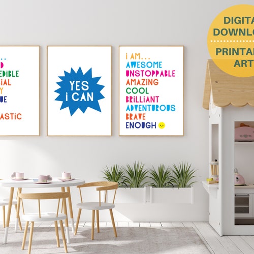 3 Classroom Motivational Quote Digital Poster Prints Positive - Etsy