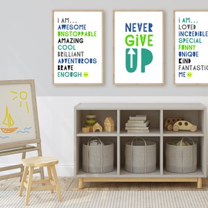 PRINTABLE Classroom Encouragement Quote Poster Set, Kids Motivational ...