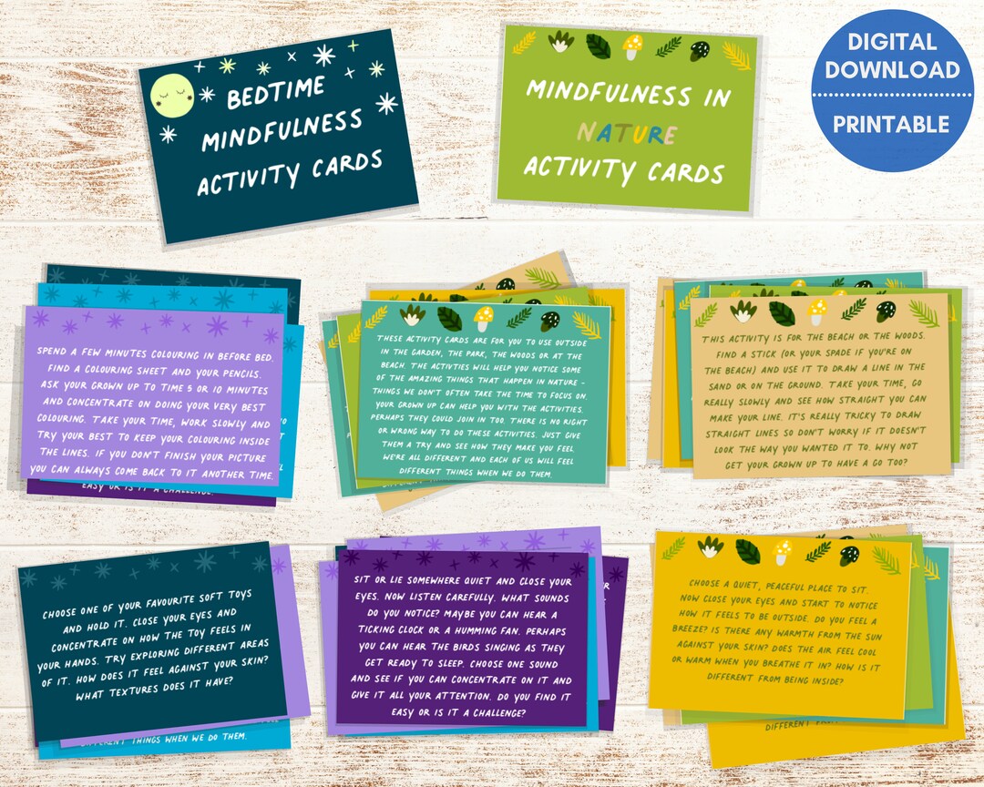 Mindfulness for Kids, Relaxation Cards, Mindful Kids Activity Set ...