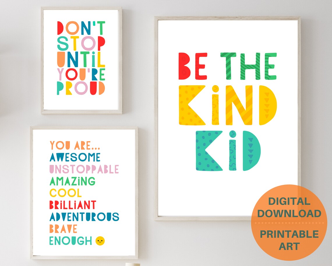Kids Classroom Decor Motivational Quote Prints Kids | Etsy UK