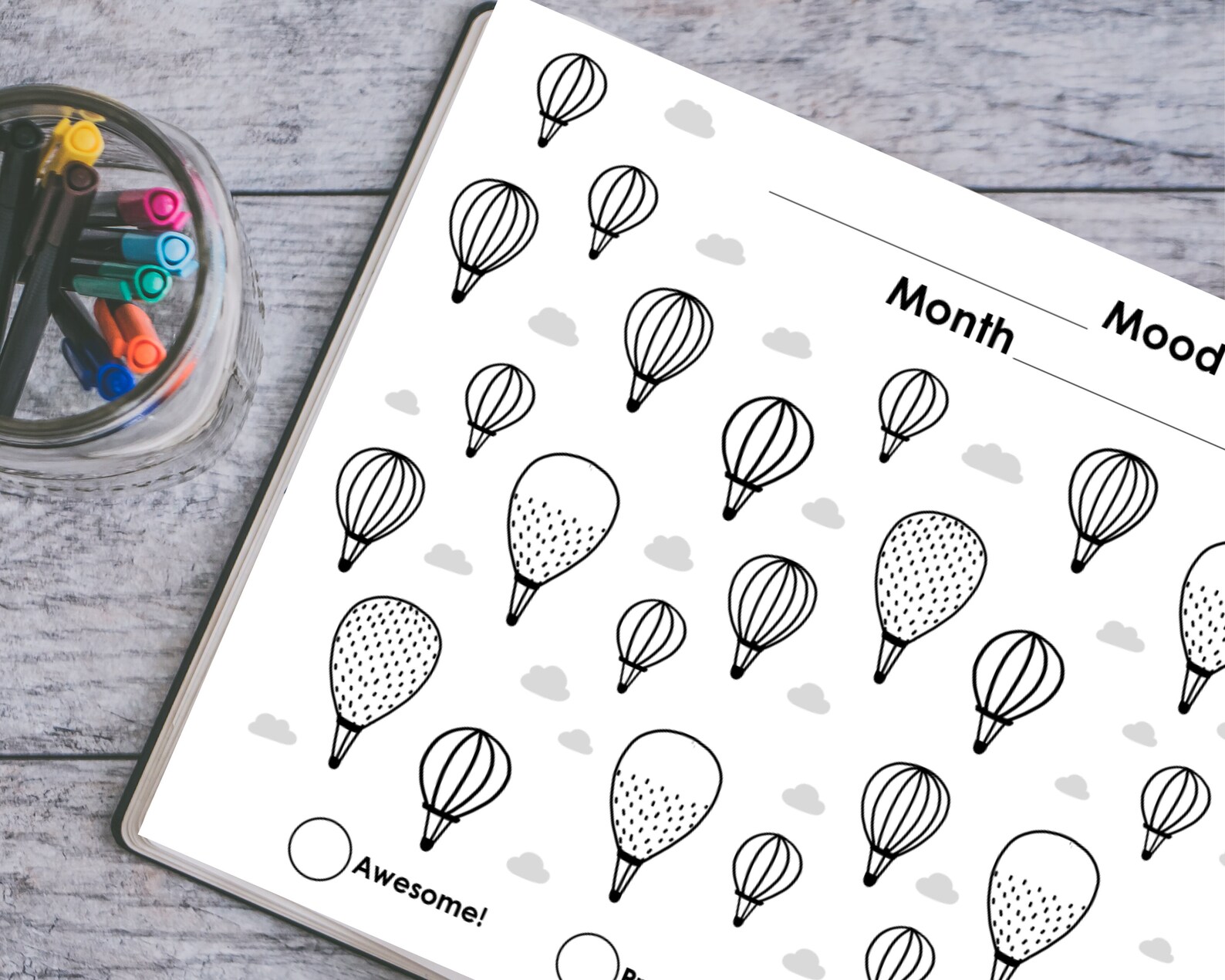 PRINTABLE Kids Monthly Mood Tracker Self Care Activity for - Etsy UK