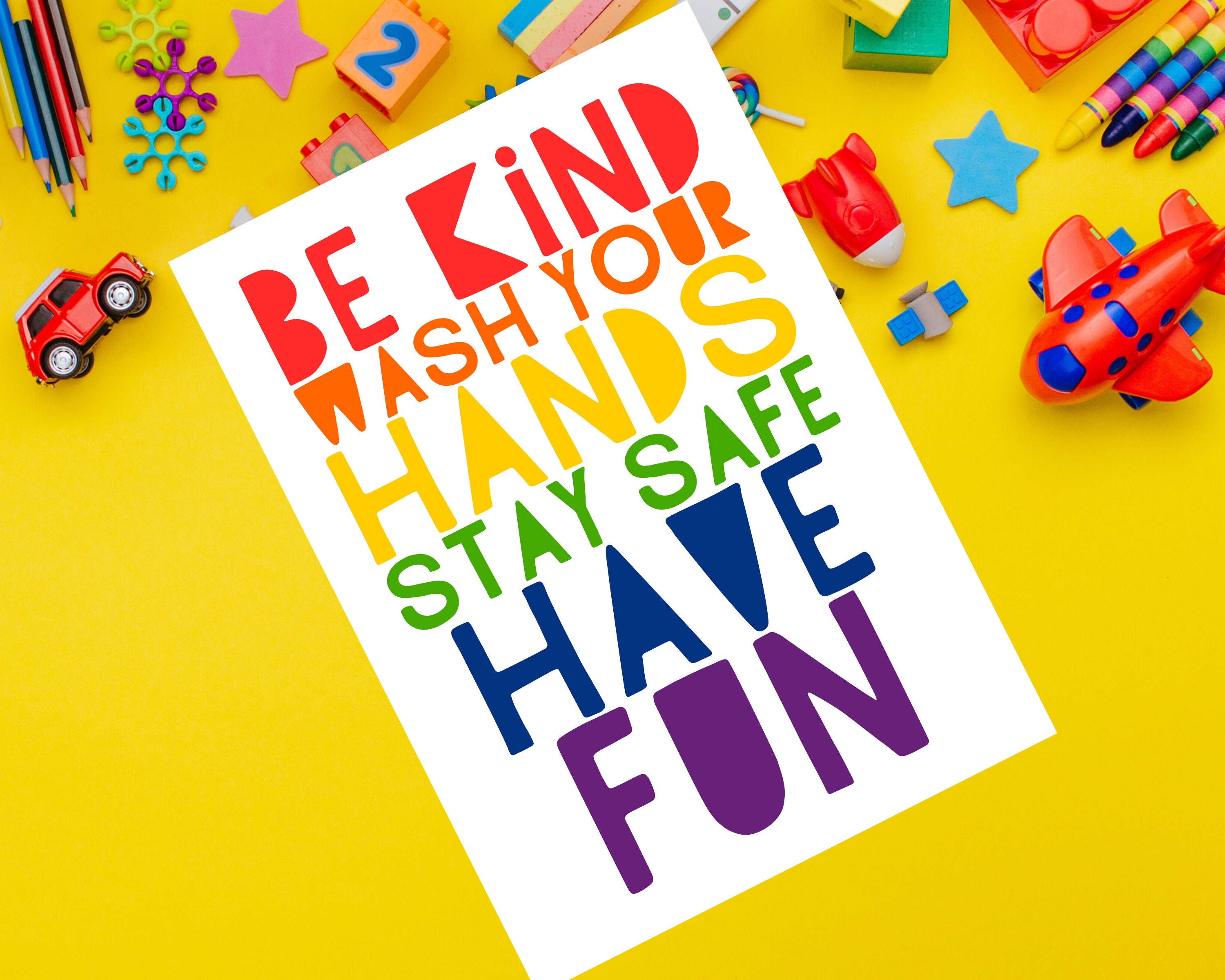 Stay Safe Be Kind Rainbow Printable Poster Classroom Decor - Etsy Ireland