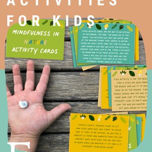 Kids Mindfulness Cards, PRINTABLE Mindfulness in Nature Activity, Kids ...