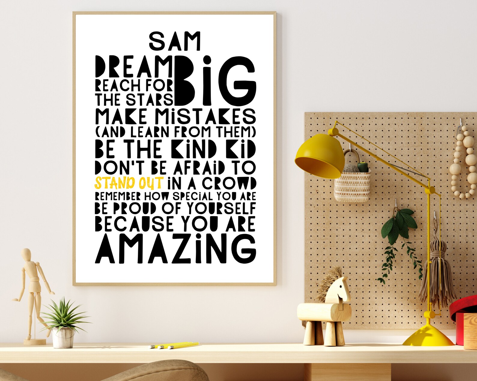 PRINTABLE Dream Big Personalized Poster Custom Teens Wall | Etsy