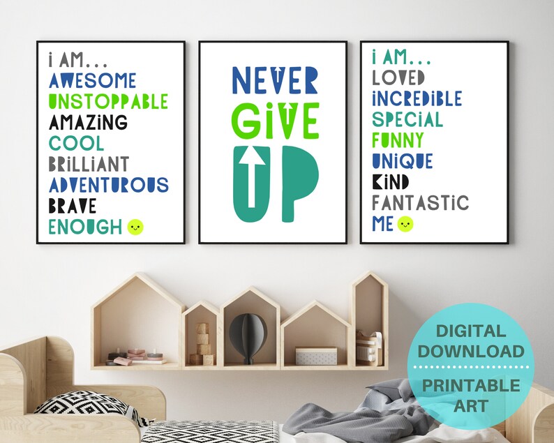 PRINTABLE Classroom Encouragement Quote Poster Set Kids | Etsy
