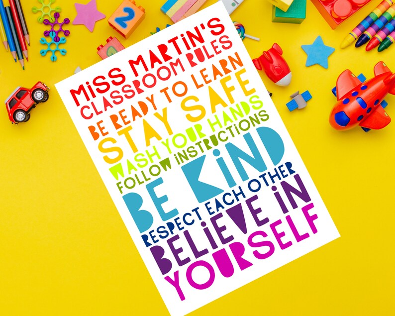 Teacher gift PRINTABLE Stay Safe Be Kind poster classroom | Etsy