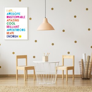 I AM AWESOME Printable Kids Wall Art Girls Room Decor Girls - Etsy UK