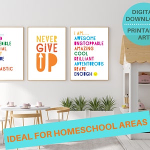 3 Classroom Positivity Quote Digital Poster Prints Kids - Etsy Australia