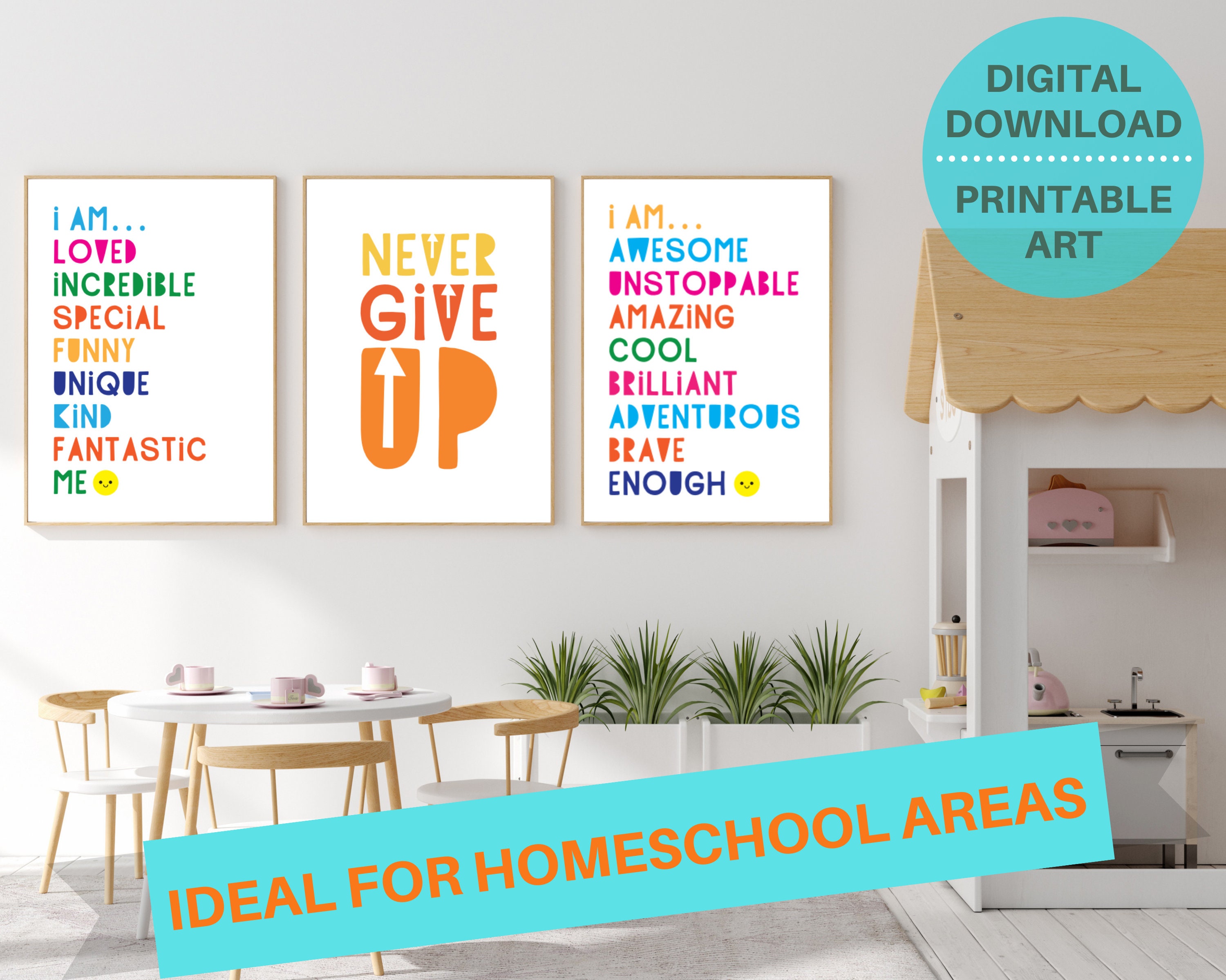 3 Classroom Positivity Quote Digital Poster Prints Kids - Etsy Australia