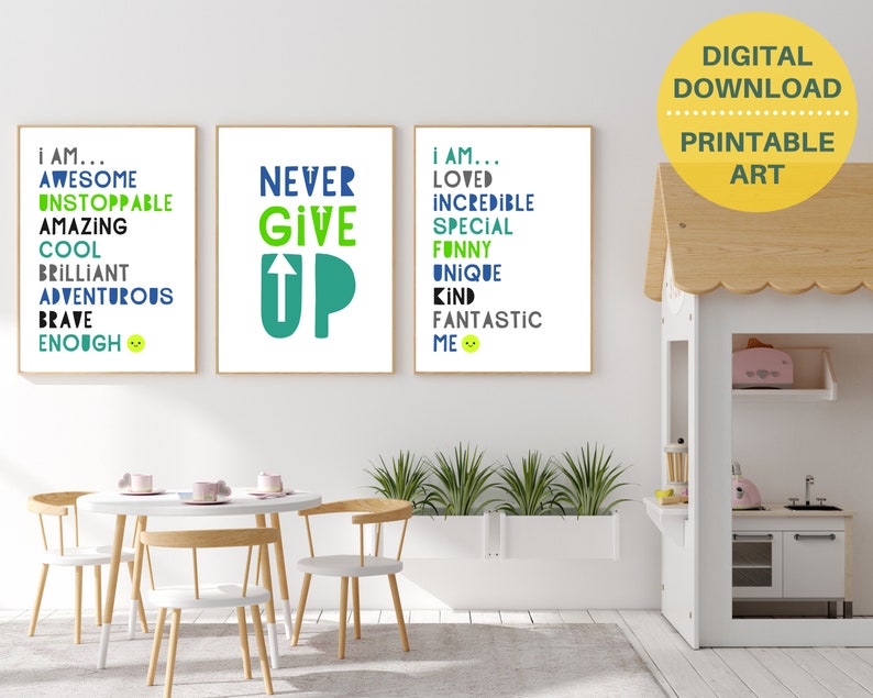 PRINTABLE Classroom Encouragement Quote Poster Set Kids - Etsy