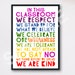 PRINTABLE Classroom Inclusivity Poster We Are Kind Wall Art - Etsy