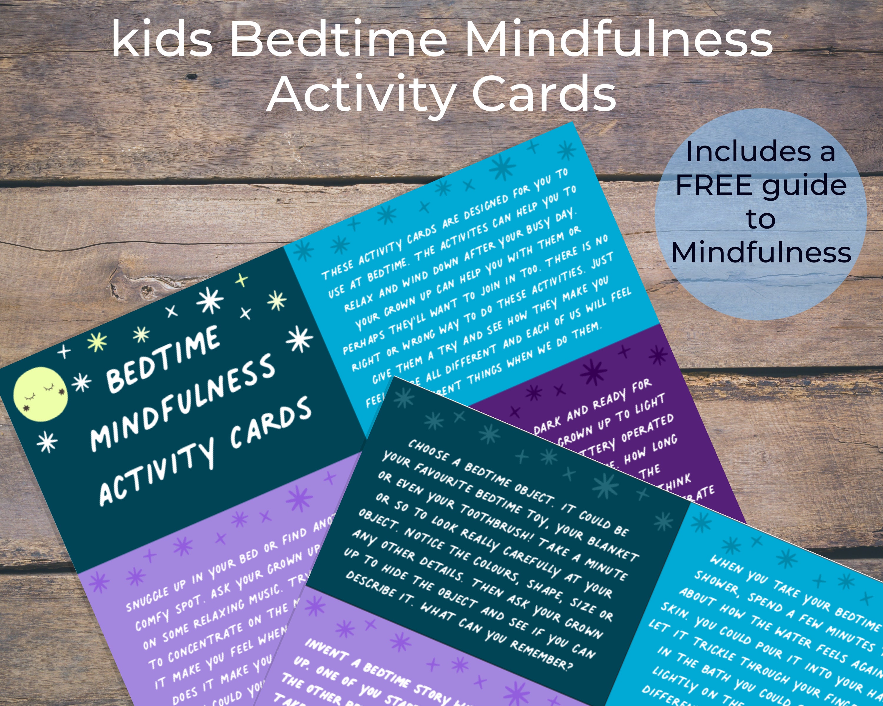 Kids Mindfulness Bedtime Mindfulness Cards Relaxing Bedtime - Etsy UK