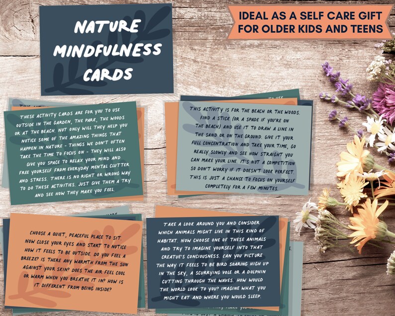 PRINTABLE Teens Mindfulness Activity Cards Set Self Care Gift - Etsy UK