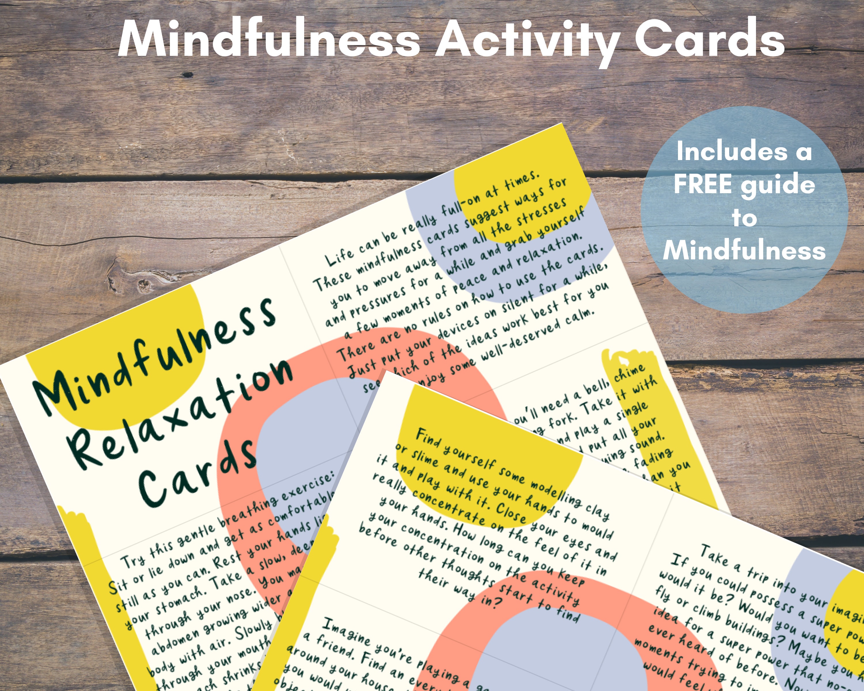 Mindfulness Relaxation Cards Stress Relief for Teens Mindful - Etsy UK