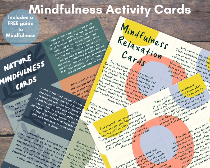 PRINTABLE Teens Mindfulness Cards Set Gift for Teen - Etsy