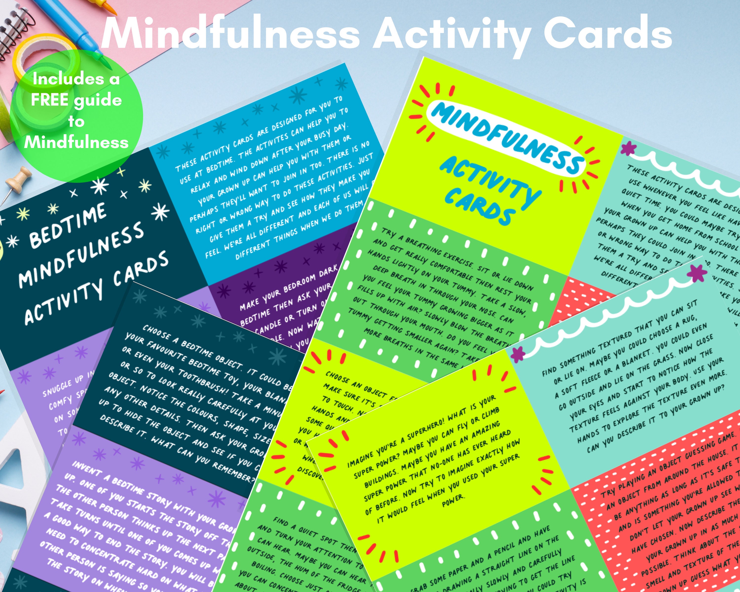 Mindfulness activity card bundle kids gifts kids relaxation | Etsy