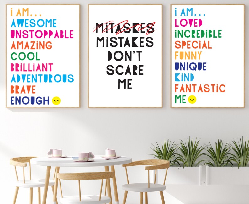 3 Classroom Motivational Quote Digital Poster Prints Positive | Etsy