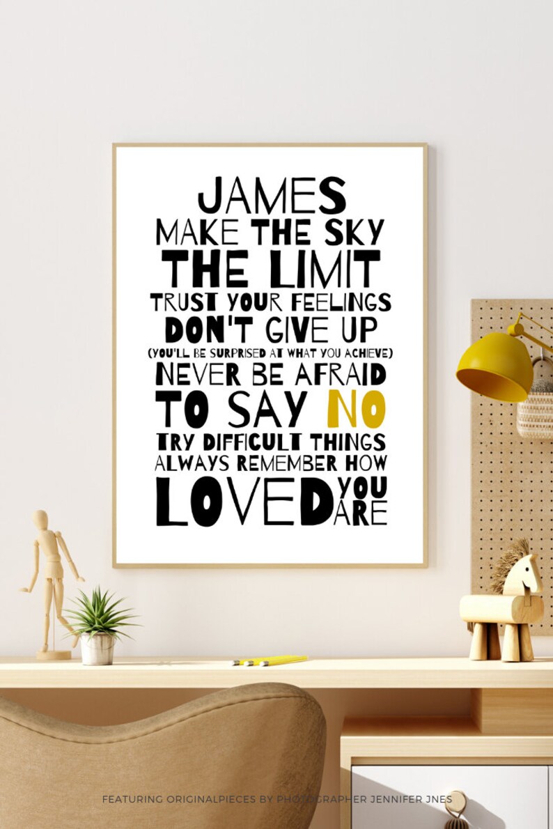 PRINTABLE Don't Give up Personalized Poster, Custom Teen Wall Art ...