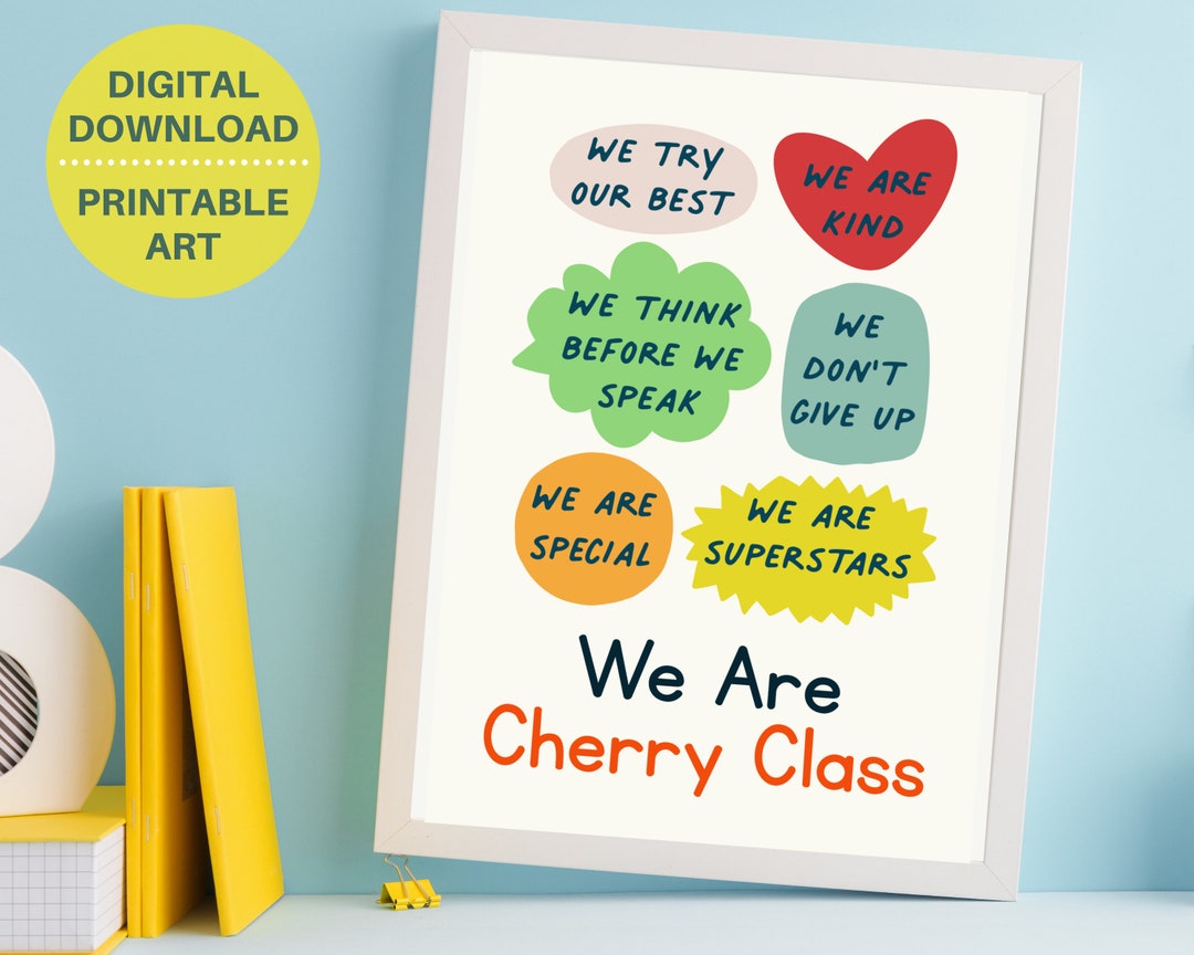 Classroom Poster, Class Name Poster, Personalized Gift for Class ...