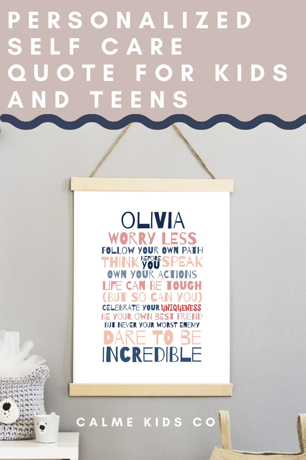 PRINTABLE Self Care Personalized Poster Custom Girls - Etsy UK