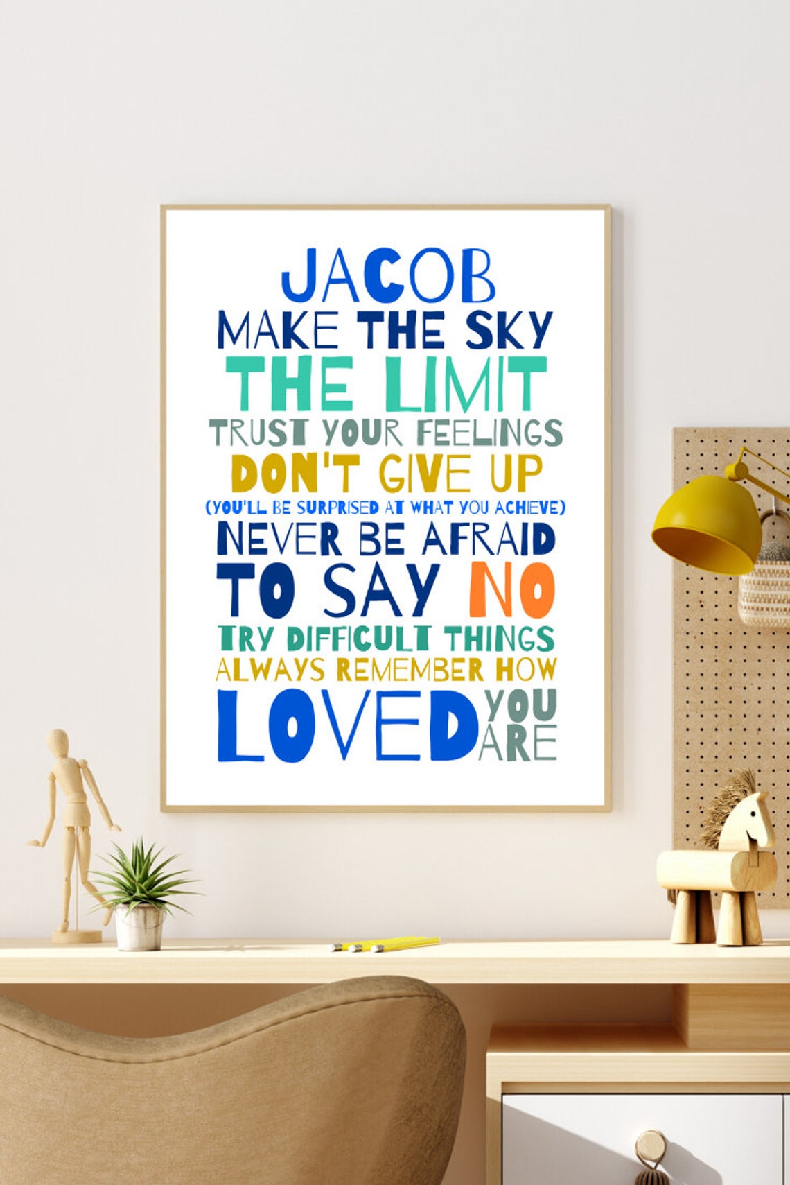 PRINTABLE Don't Give up Customized Poster, Personalized Teen Wall Art ...