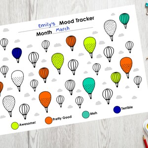 PRINTABLE Kids Monthly Mood Tracker Self Care Activity for - Etsy UK