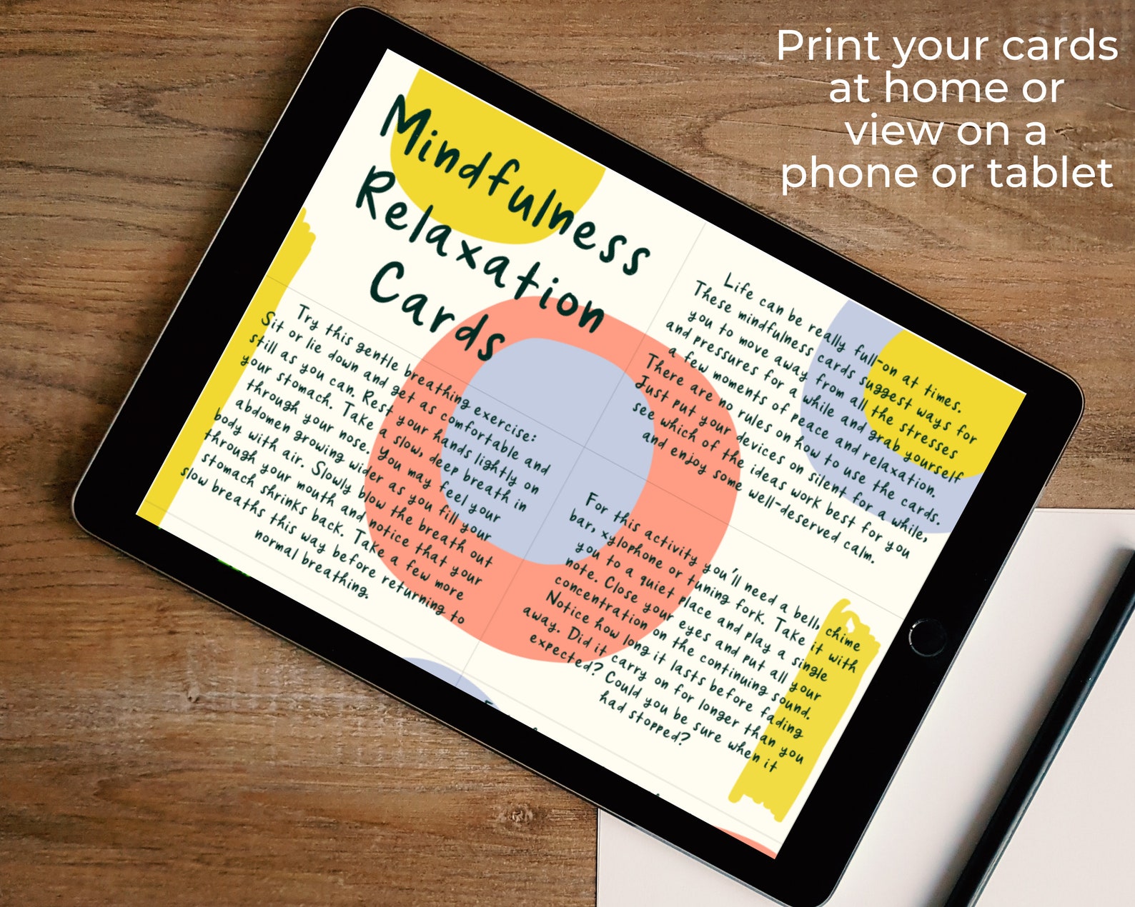 Mindfulness Relaxation Cards Stress Relief for Teens Mindful - Etsy UK