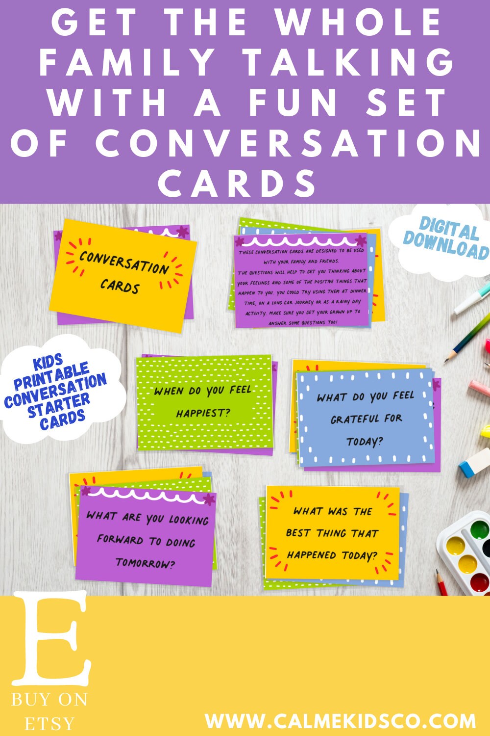 Conversation cards kids conversation starter game lockdown | Etsy
