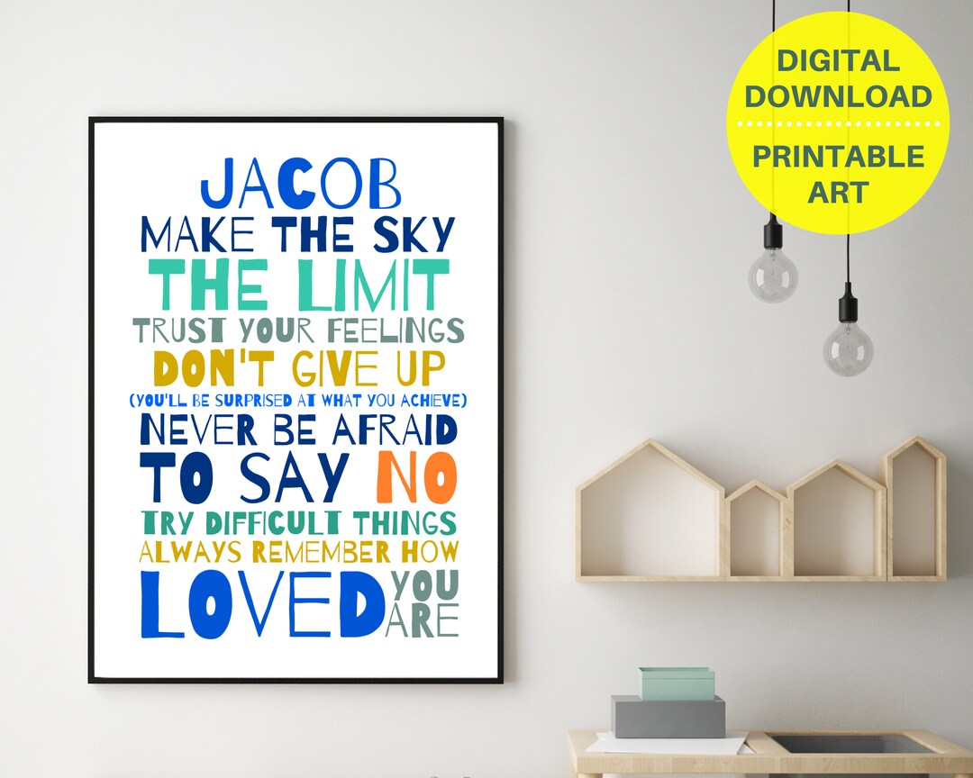 PRINTABLE Don't Give up Customized Poster, Personalized Teen Wall Art ...