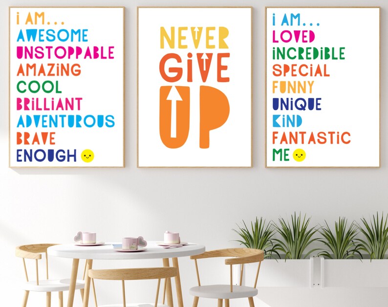 3 Classroom Positivity Quote Digital Poster Prints Kids - Etsy Australia
