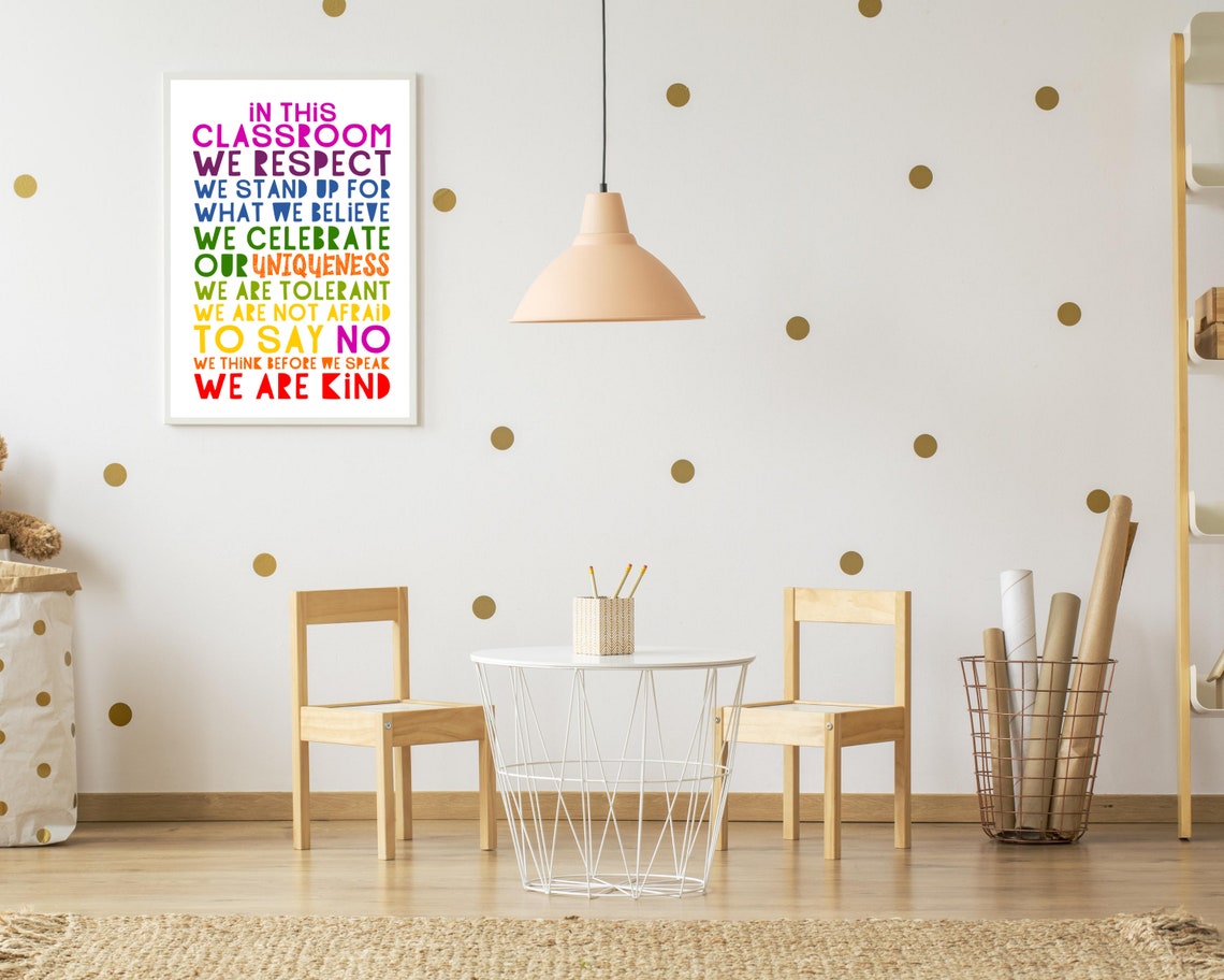 PRINTABLE Classroom Inclusivity Poster We Are Kind Wall Art | Etsy