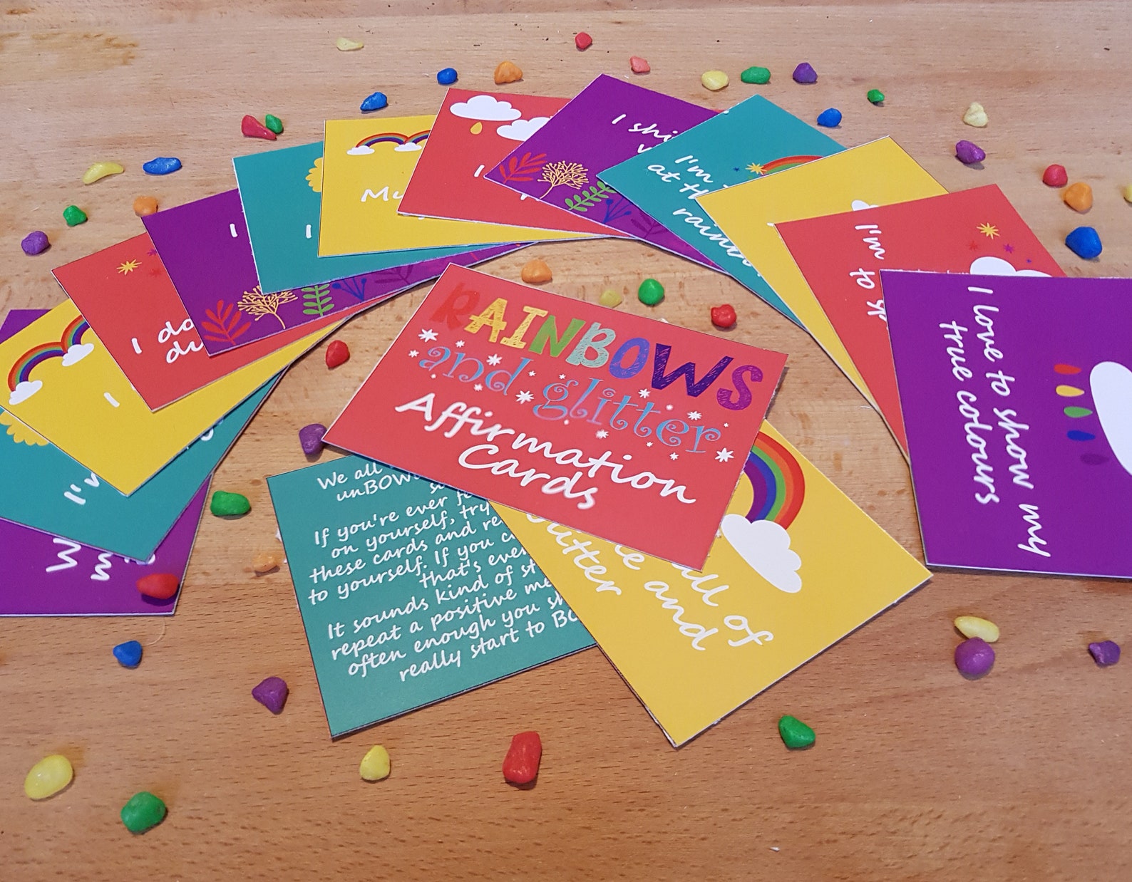 Rainbow Affirmation Card Set for Kids Childrens Positive - Etsy Australia