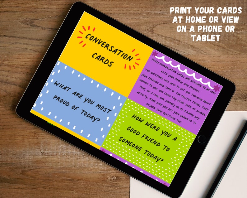 Conversation cards kids conversation starter game lockdown | Etsy