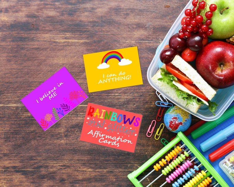 Rainbow Affirmation Card Set for Kids Childrens Positive - Etsy Australia