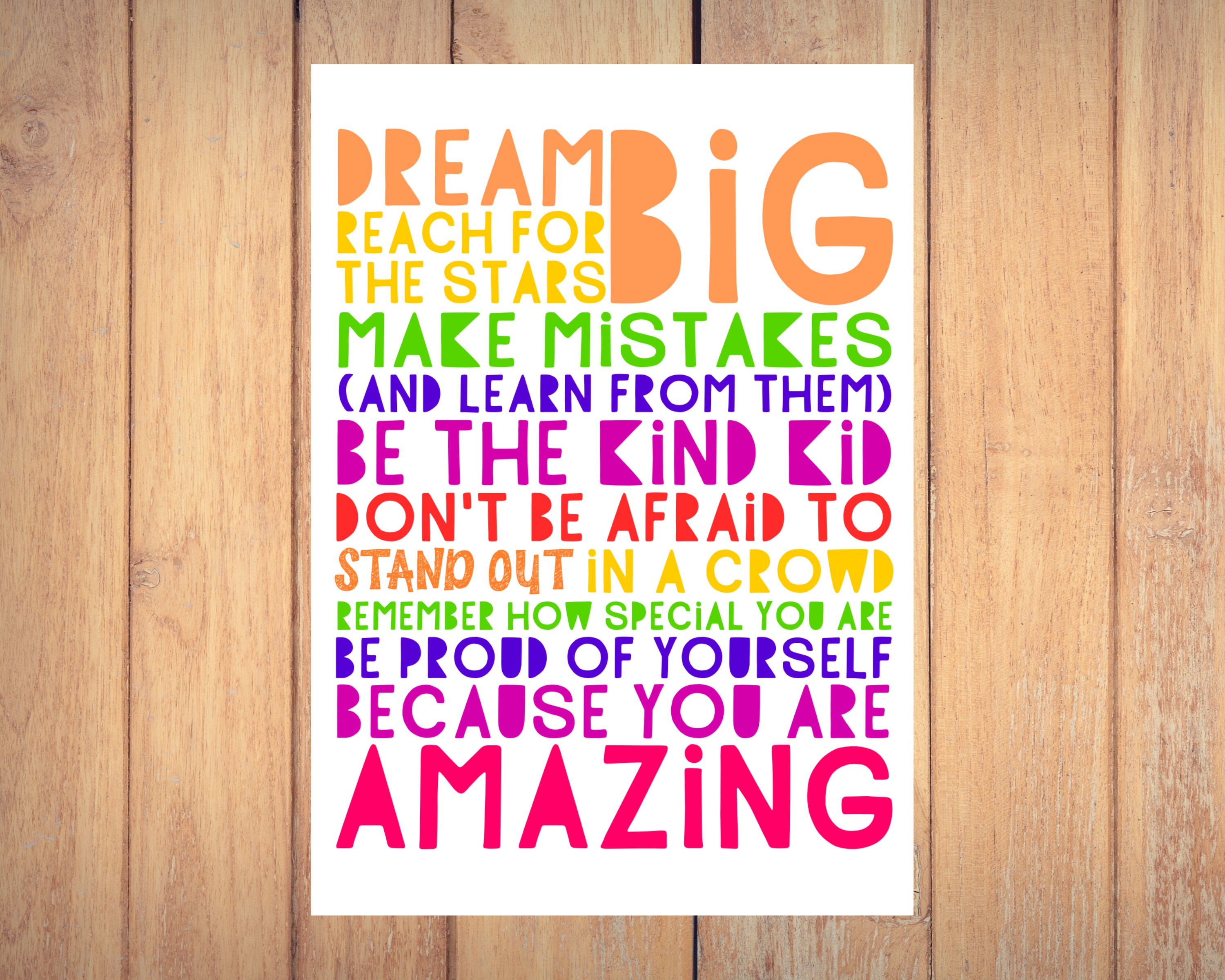 PRINTABLE Dream Big Poster Teen Girls Gift Teen Girl - Etsy